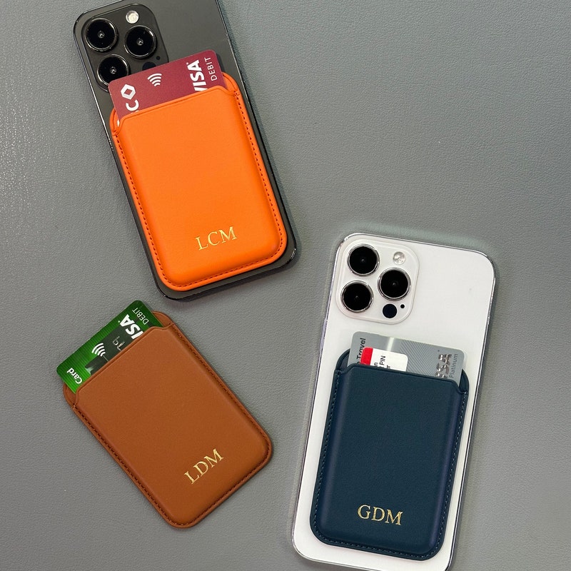 Magnetic stick on phone wallet card holder - Etsy Italia