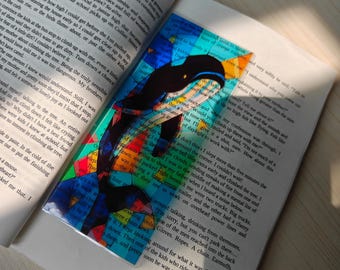 Jaws Stained Glass Bookmarks (shark Transparent Bookmark, Stained Glass ...