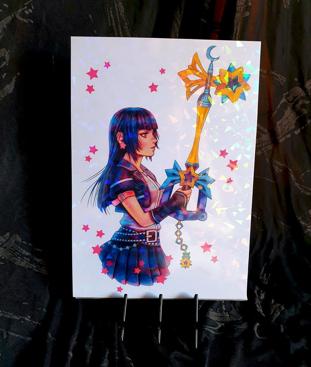 Kingdom Hearts - Holographic Art Print - Skuld With Keyblade (KH Union ...