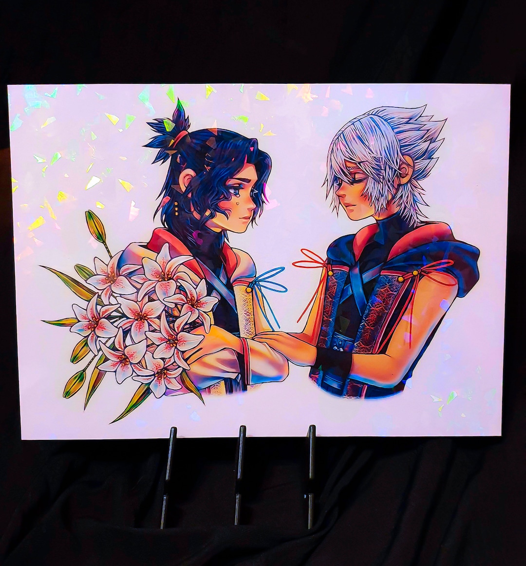 Kingdom Hearts - Holographic Art Print - Xehanort & Eraqus (kingdom ...