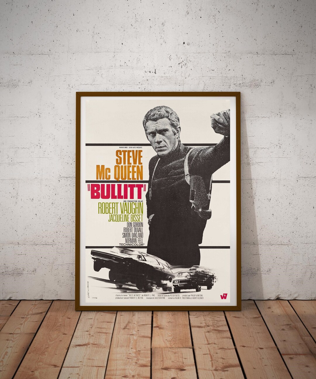 Bullitt Steve Mcqueen Retro Classic Artwork Alternative Movie - Etsy