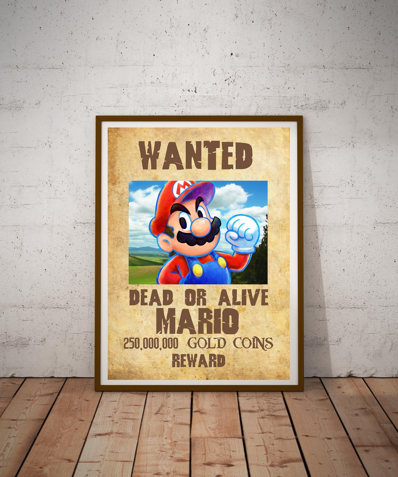 Super Mario Wanted Retro Classic Game Gaming Mushroom Nintendo Arcade ...