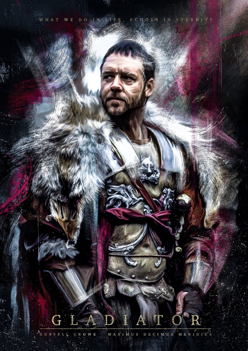 Gladiator Artwork Alternative Movie Film Poster Print Art Wall Decor ...