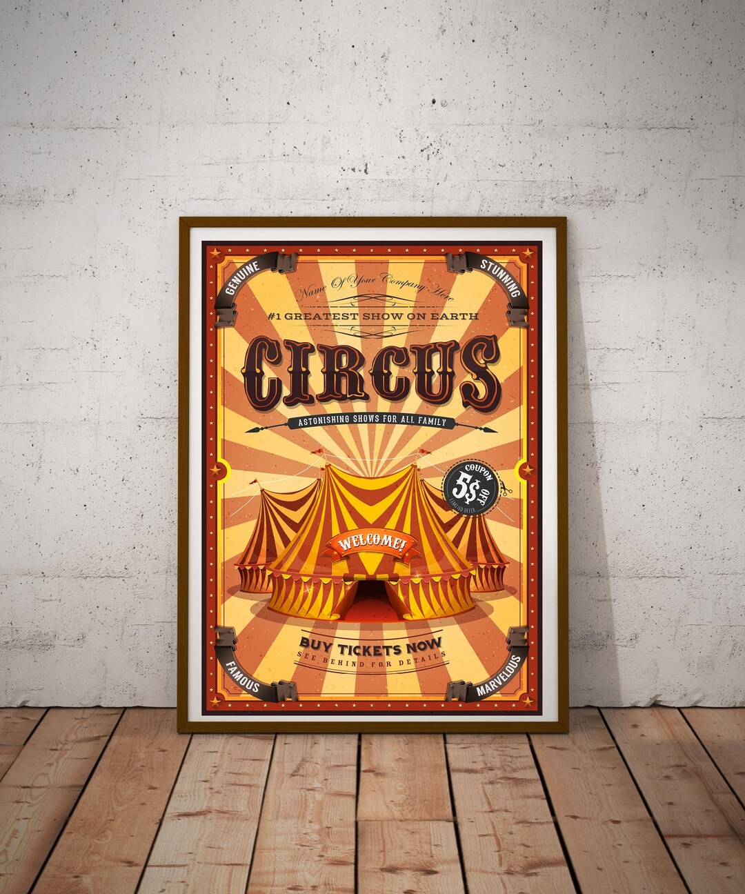 Circus Retro Vintage Pop Art Artwork Alternative Movie Film Poster ...