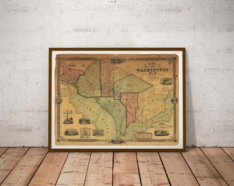 Dc Area Map Poster - Etsy