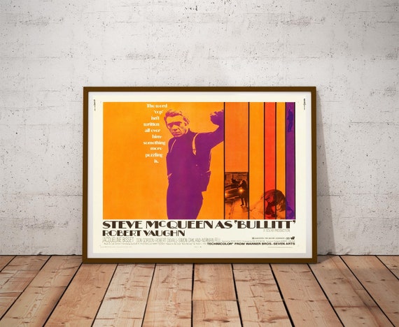 Bullitt Steve Mcqueen Retro Classic Artwork Alternative Movie - Etsy