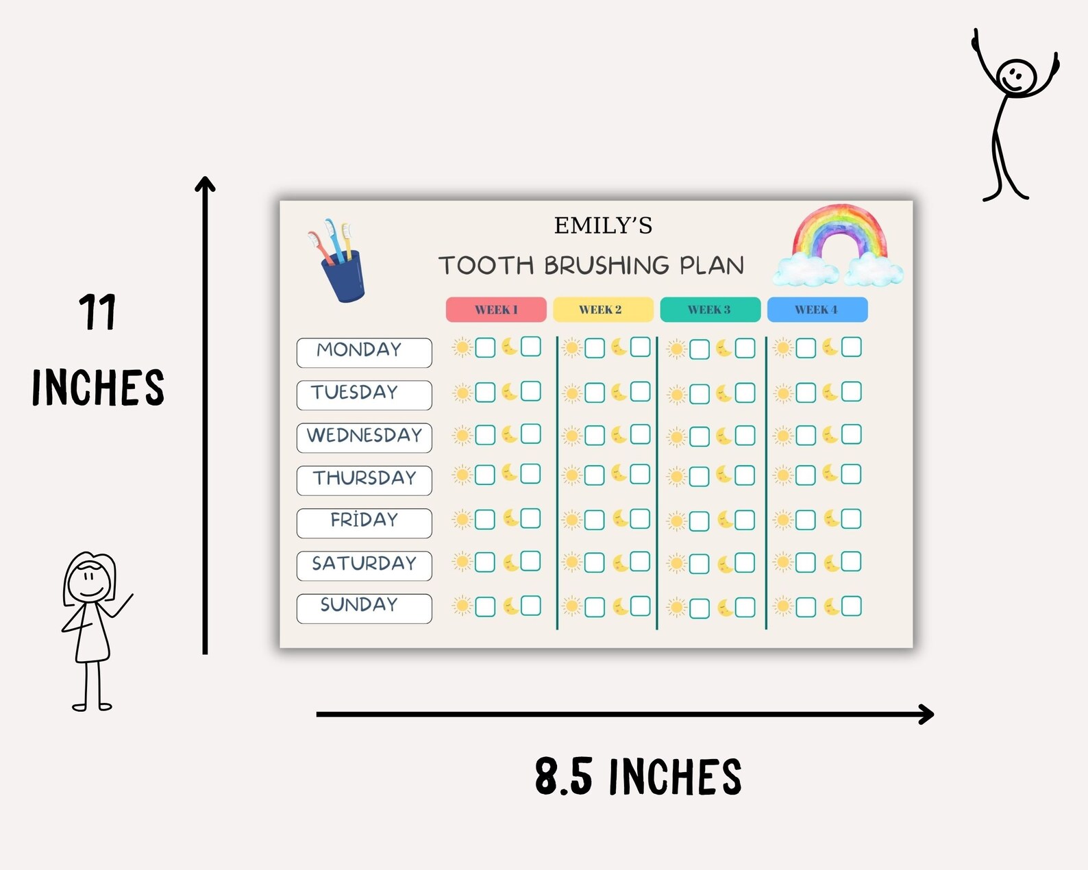 Brush Teeth Printable, Brush Teeth Chart, Toddler Brushing, Teeth ...