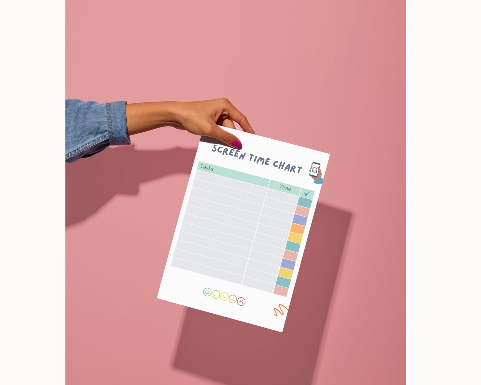 Screen Time Chart Checklist | Editable Printable Screen Time Chore ...
