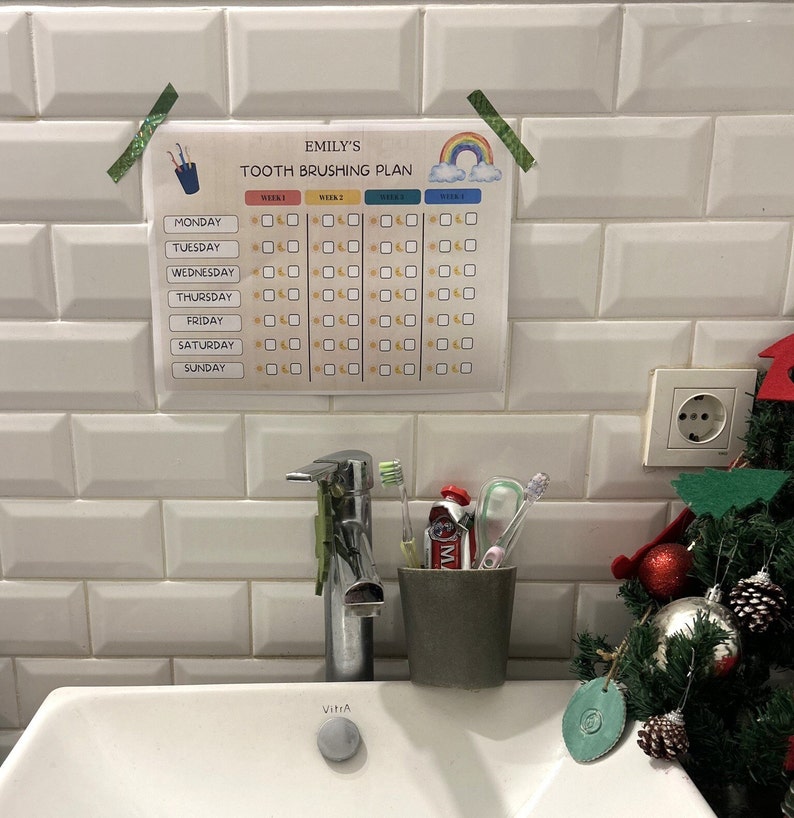 Brush Teeth Printable, Brush Teeth Chart, Toddler Brushing, Teeth ...