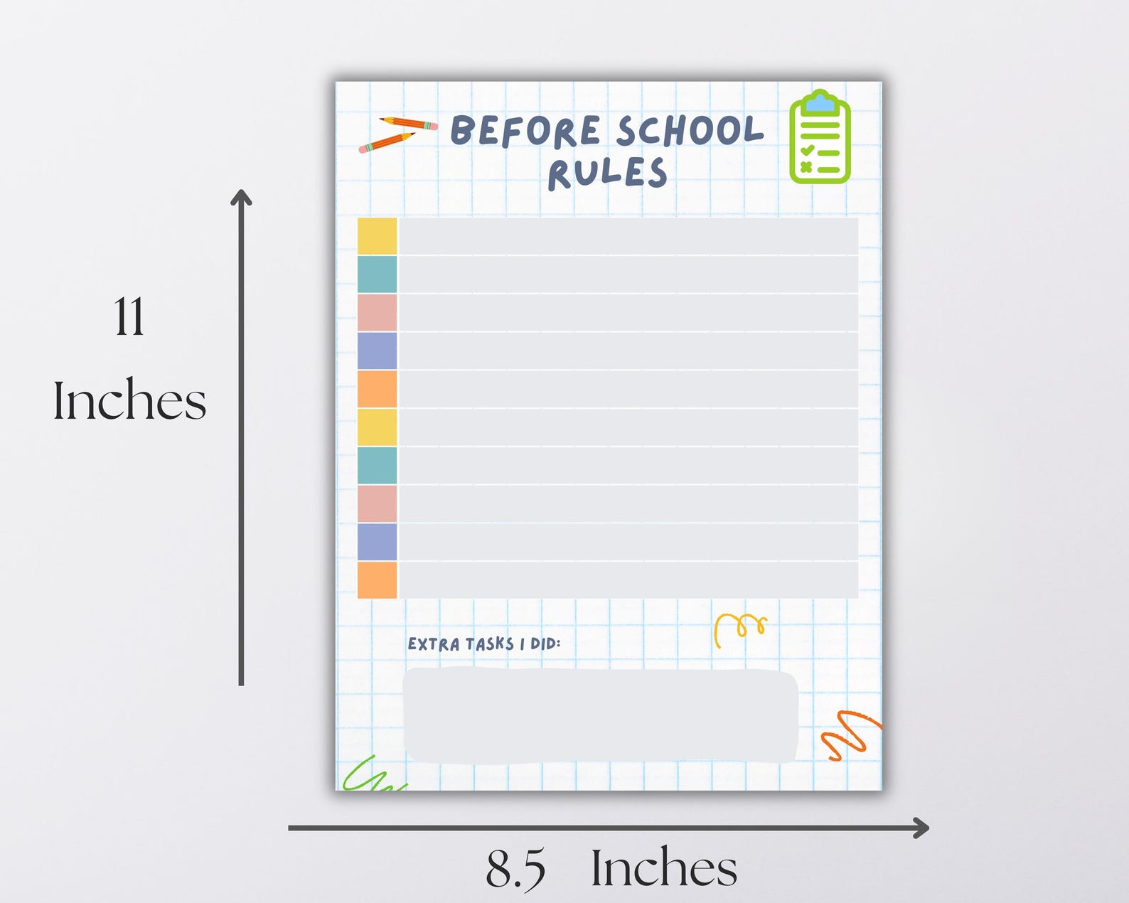 Editable Before School Rules, Printable Before School Checklist, Before ...