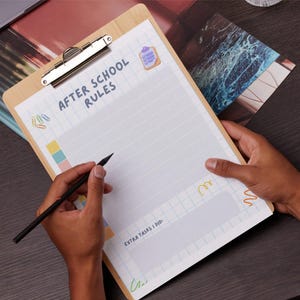 Editable After School Rules, Printable After School Checklist, After ...