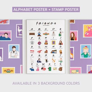 Friends TV Show Alphabet Poster Digital Download Printable - Etsy