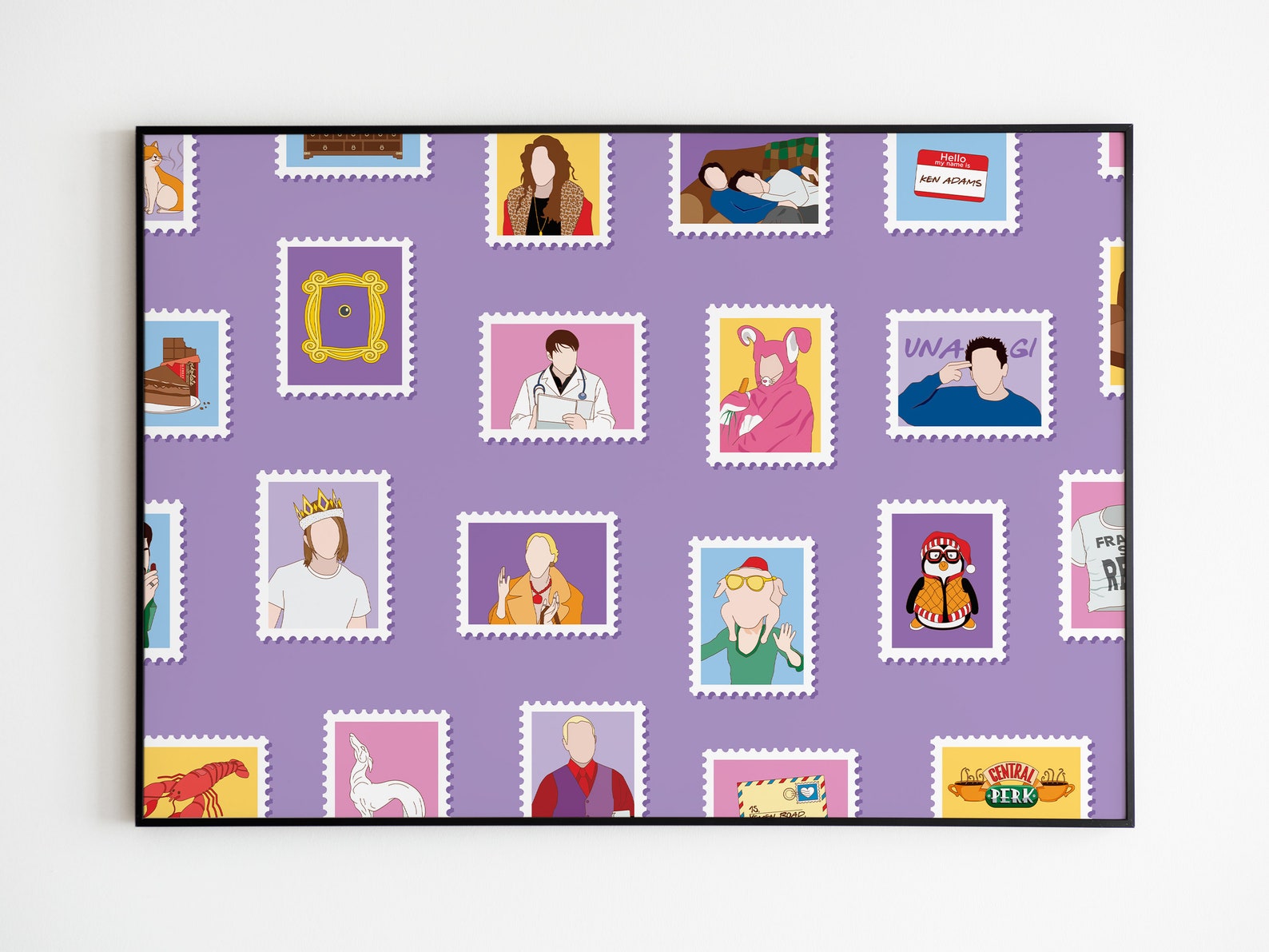 Friends TV Show Alphabet Poster Digital Download Printable Wall Art ...