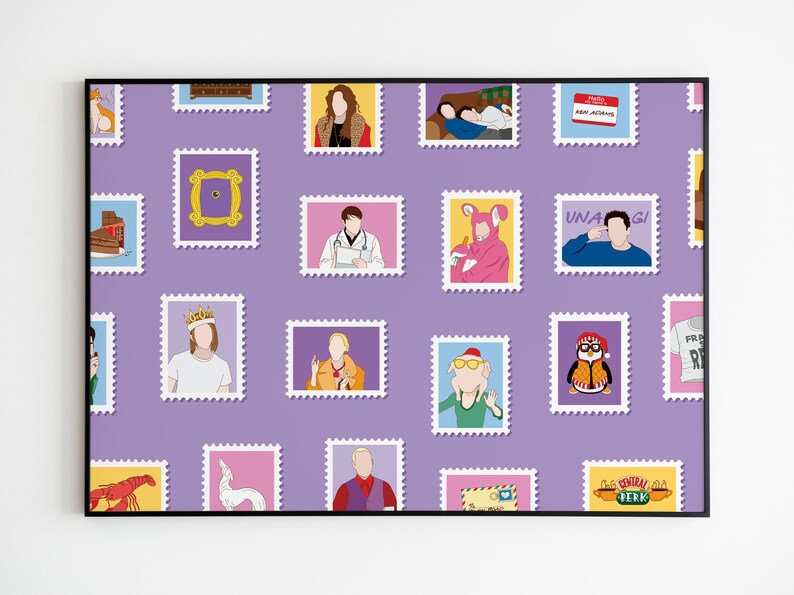 Friends TV Show Alphabet Poster Digital Download Printable Wall Art ...