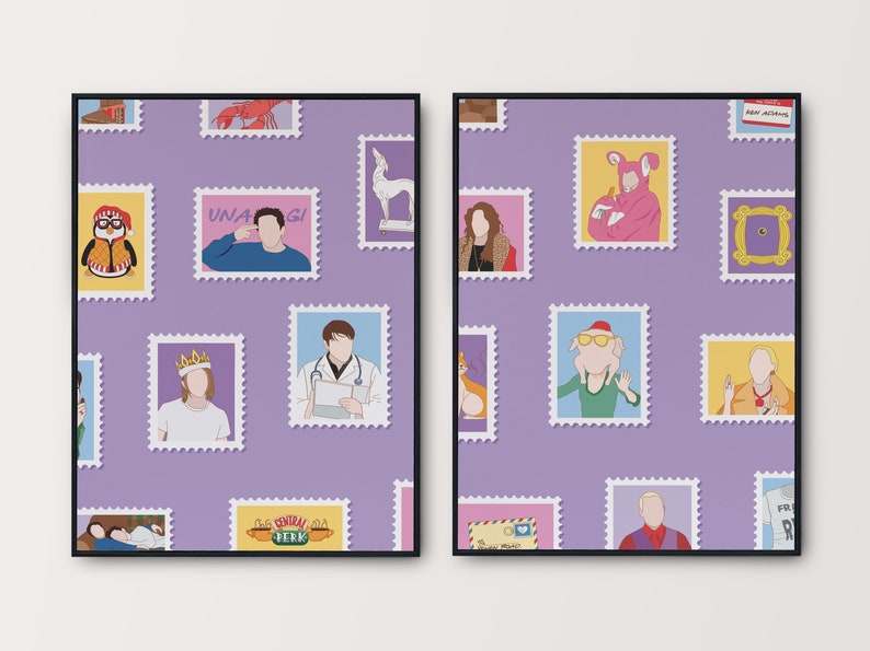 Friends TV Show Alphabet Poster Digital Download Printable Wall Art ...