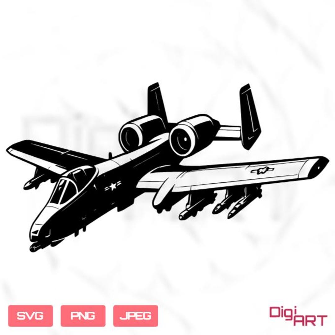 A-10 Thunderbolt Silhouette: US Air Force Aviation Art (digital ...