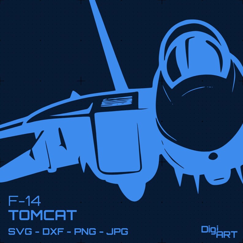 F-14 Tomcat SVG DXF | Side View Military Cut Files | US Navy Top Gun ...