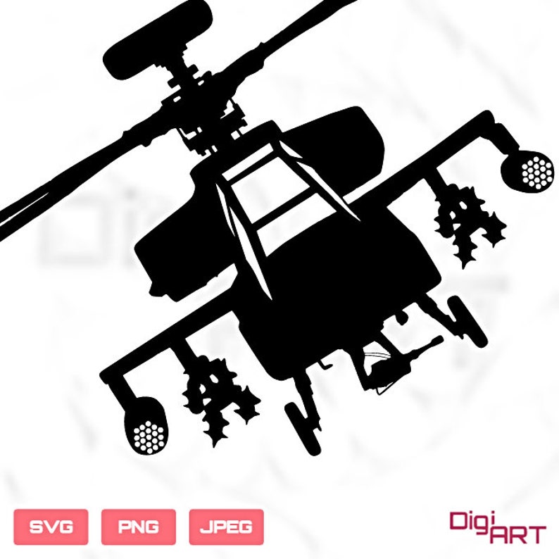 Army Apache Helicopter Silhouette SVG | Royal Air Force, Military ...