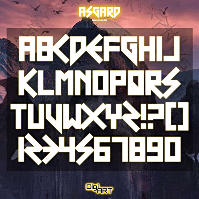Asgard Font: Viking Norse Mythology Alphabet (OTF Digital Download) - Etsy