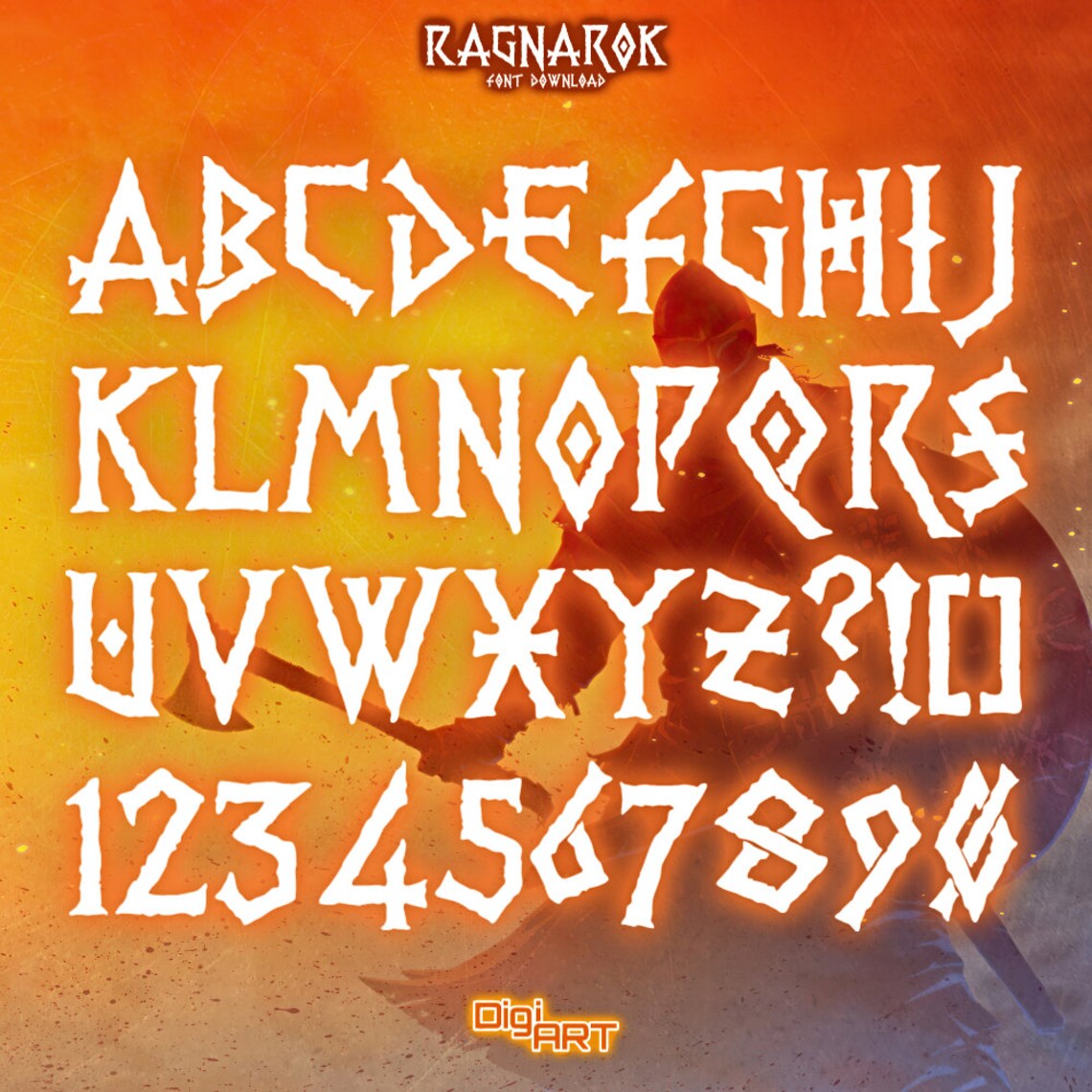 Ragnarok Font Viking Font Nordic Font Norse Font Svg Rune Font Viking ...