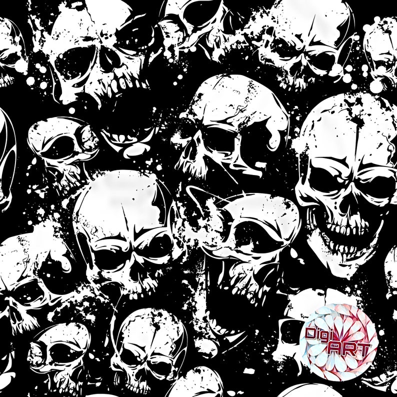 Skull Art Bundle: Gothic Vector Graphics (SVG, PNG, JPEG) - Etsy
