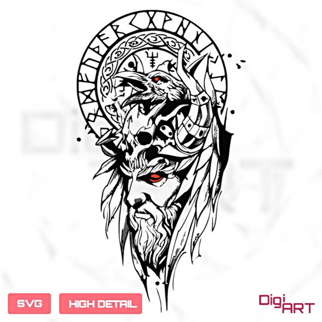 Viking Rune God SVG, Viking, Warrior, Vector File, Decal, Instant ...