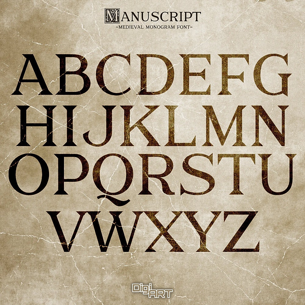 Medieval Monogram Font Calligraphy Font Script Floral Font Funky Fonts ...