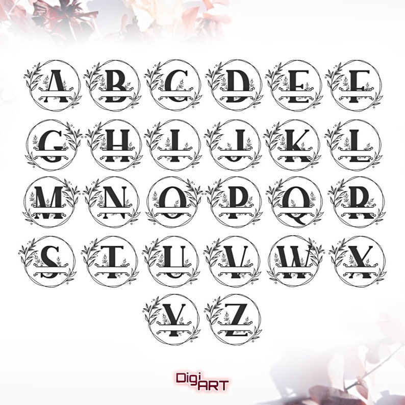 Floral Monogram Font Calligraphy Font Script Monogram Font Funky Fonts ...