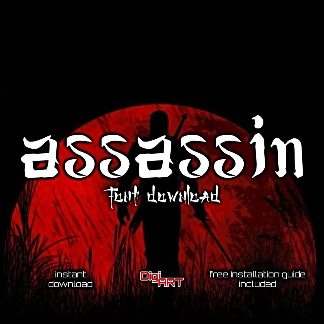 Assassin Font: Asian Ninja Style (.OTF Digital Download) - Etsy