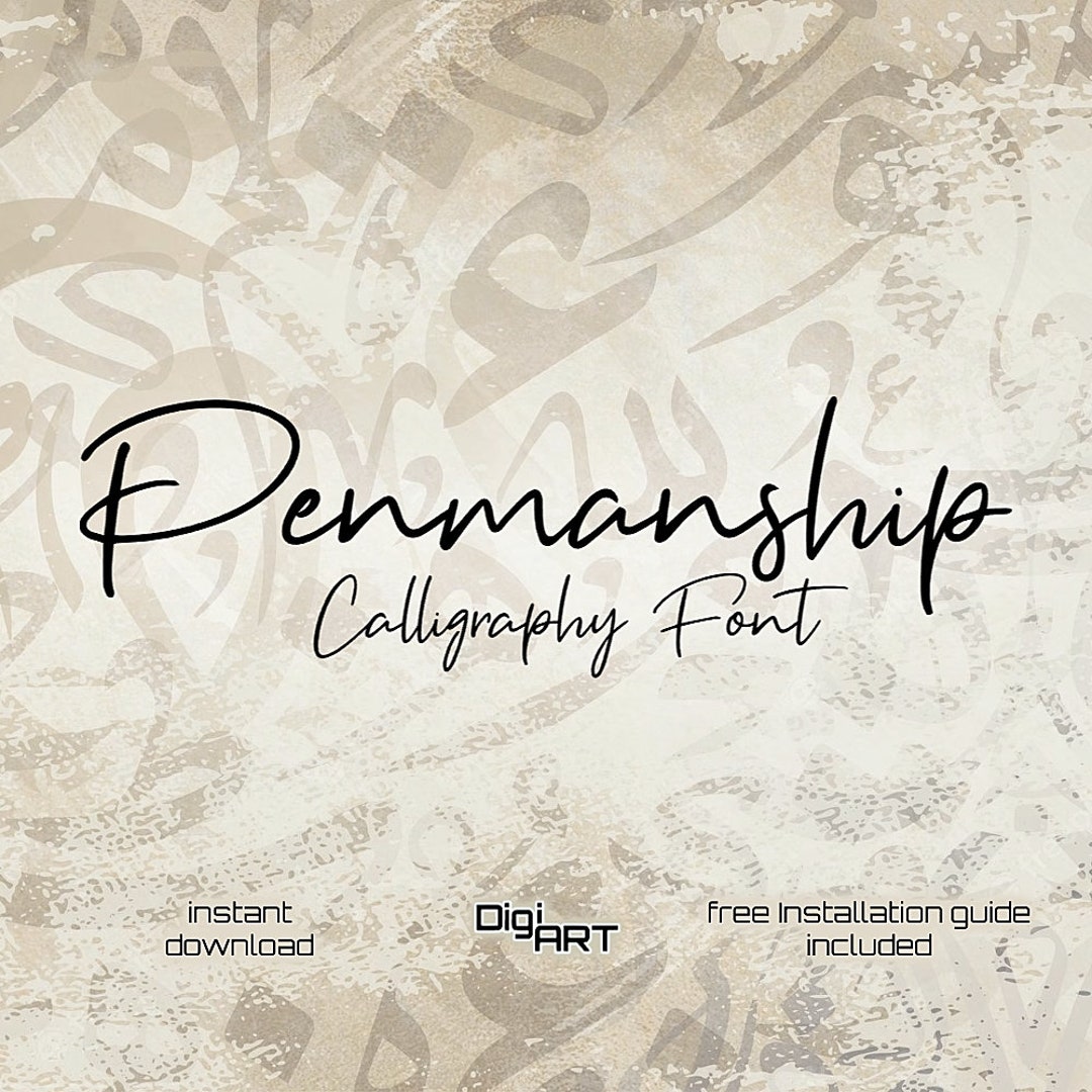 Penmanship Font | Script, Fantasy Font, Funky Fonts, Crafting Font ...