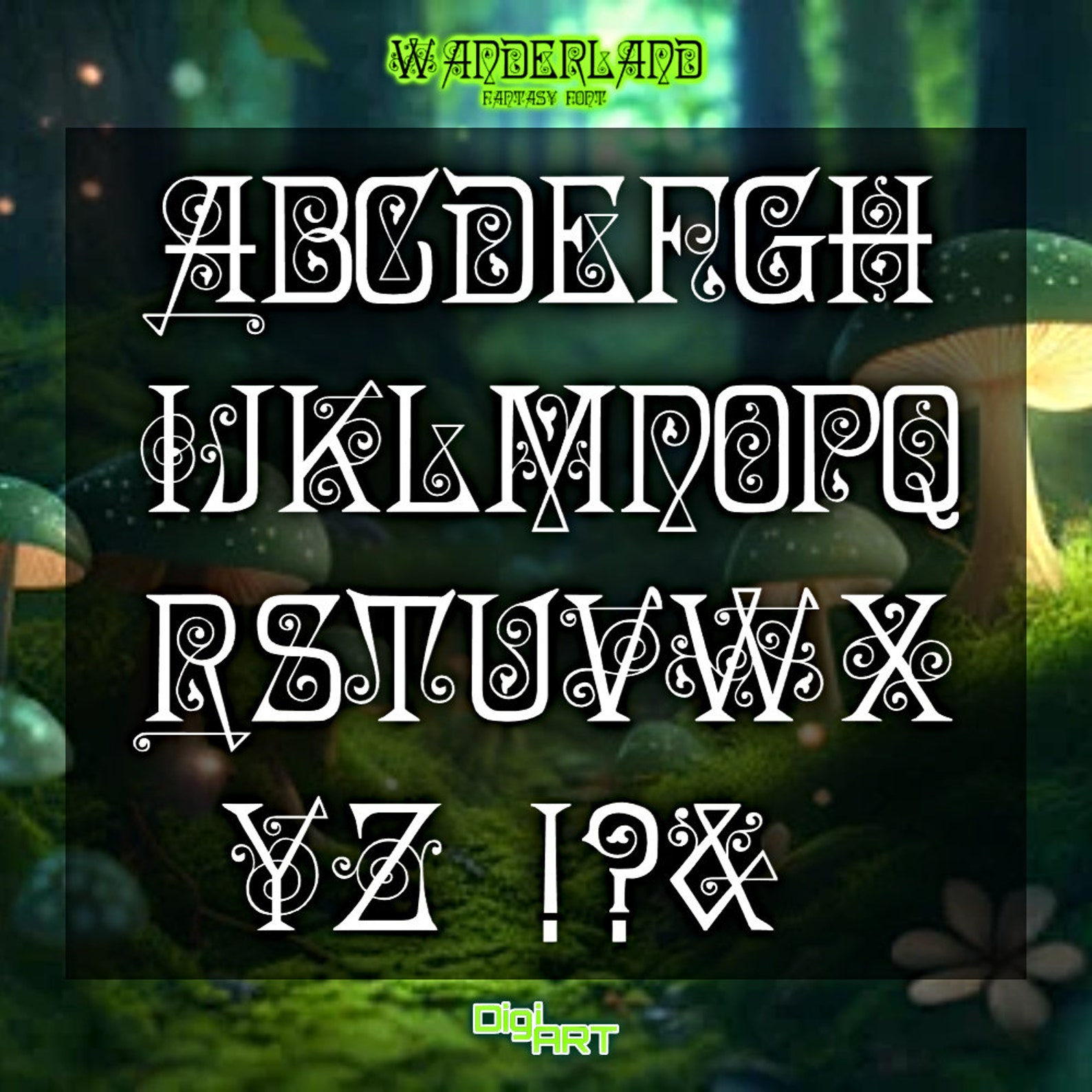 Wanderland Font Fantasy Fonts Medieval Font Viking Font Hobbit Font ...
