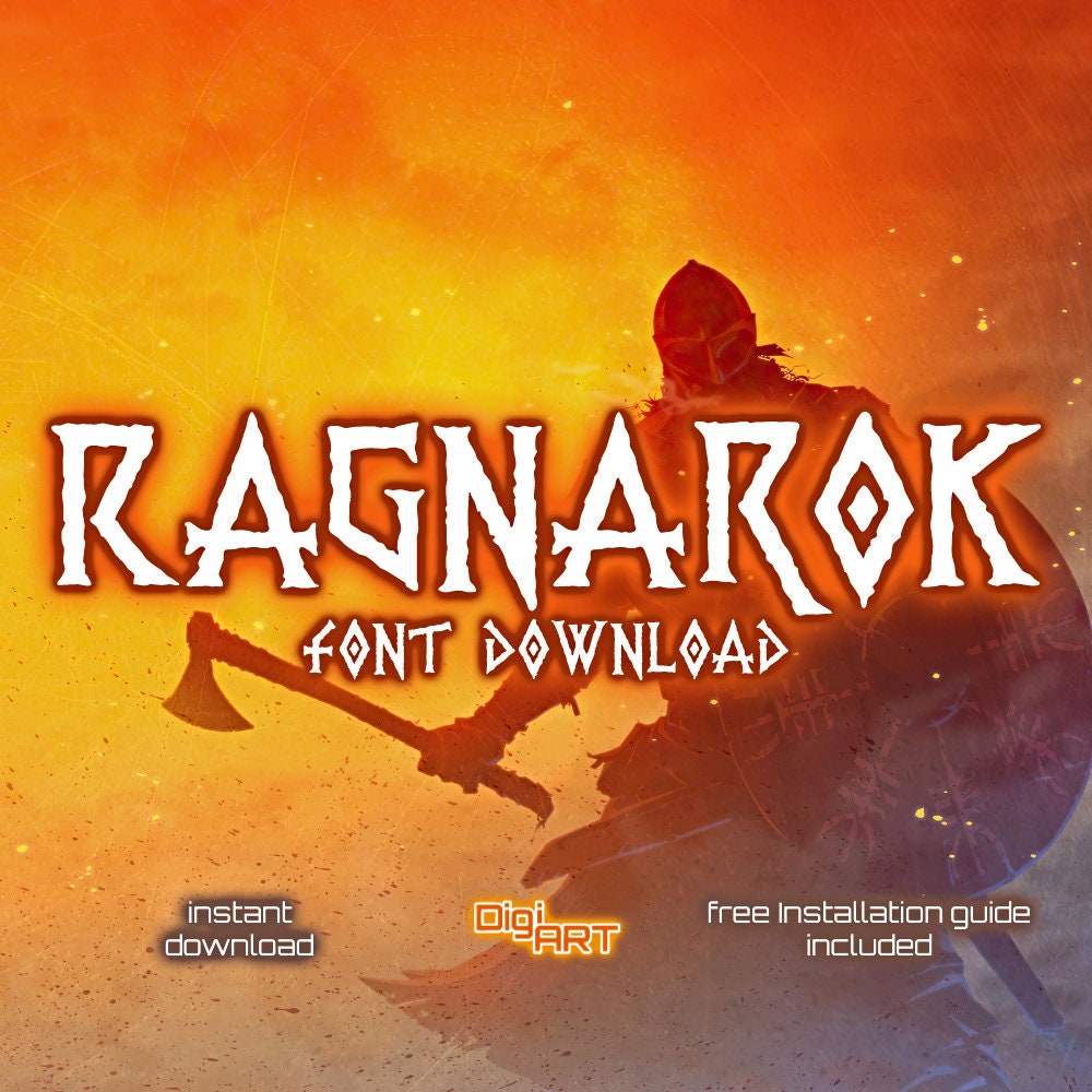 Ragnarok Font Viking Font Nordic Font Norse Font Svg Rune Font Viking ...