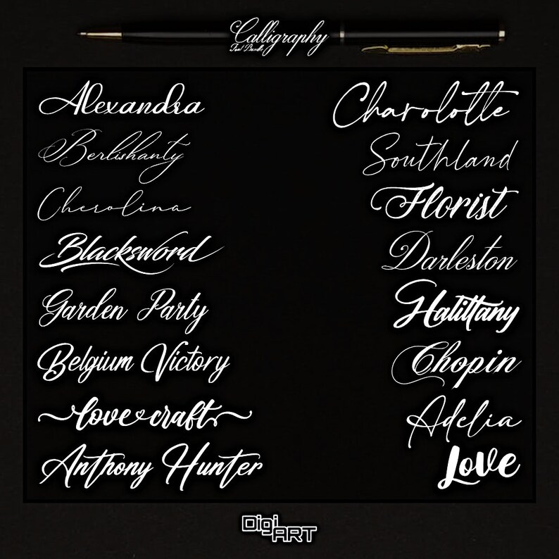 Calligraphy Fonts | Script, Fantasy Font, Funky Fonts, Crafting Font ...