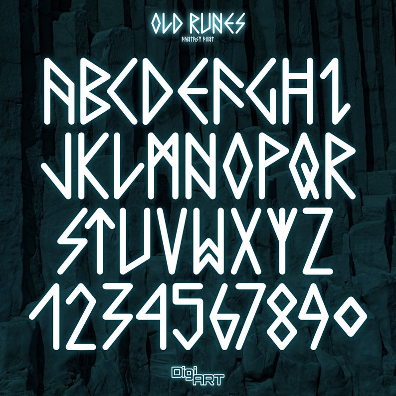 Viking Font Bundle Nordic Font Norse Font Svg Rune Font Viking Symbols ...