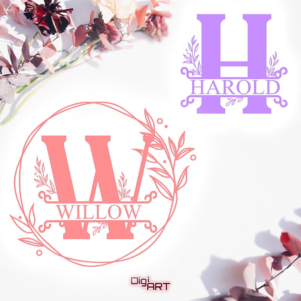 Floral Monogram Font Calligraphy Font Script Monogram Font Funky Fonts ...
