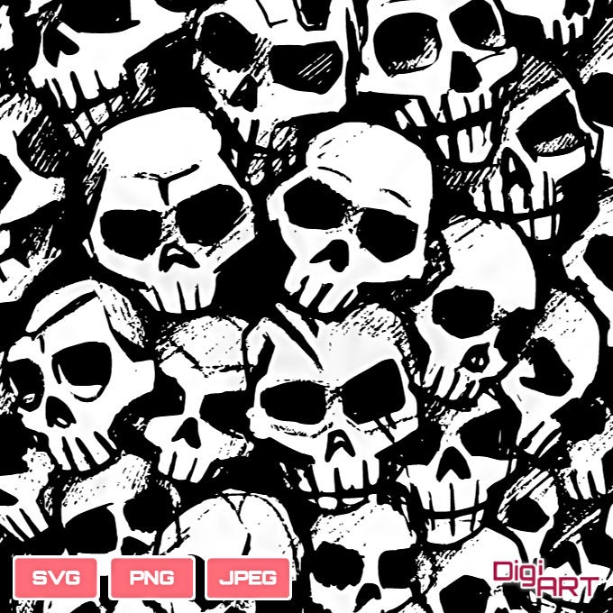Skull Art Skull Svg Gothic Svg Skull Wrap Svg Skull Drawing Skulls ...