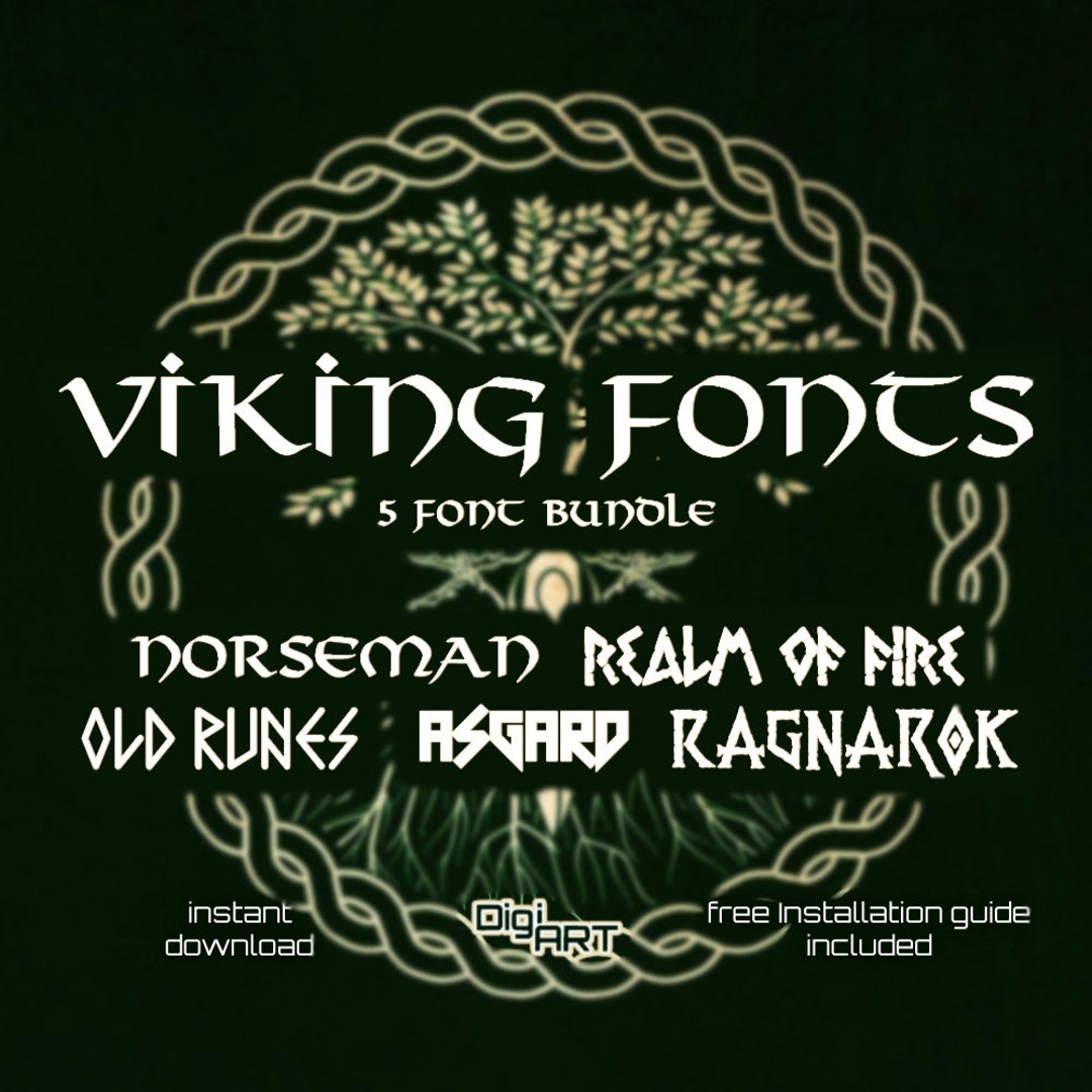 Viking Font Bundle: Norse Runes, Gothic Alphabet (digital Download) - Etsy