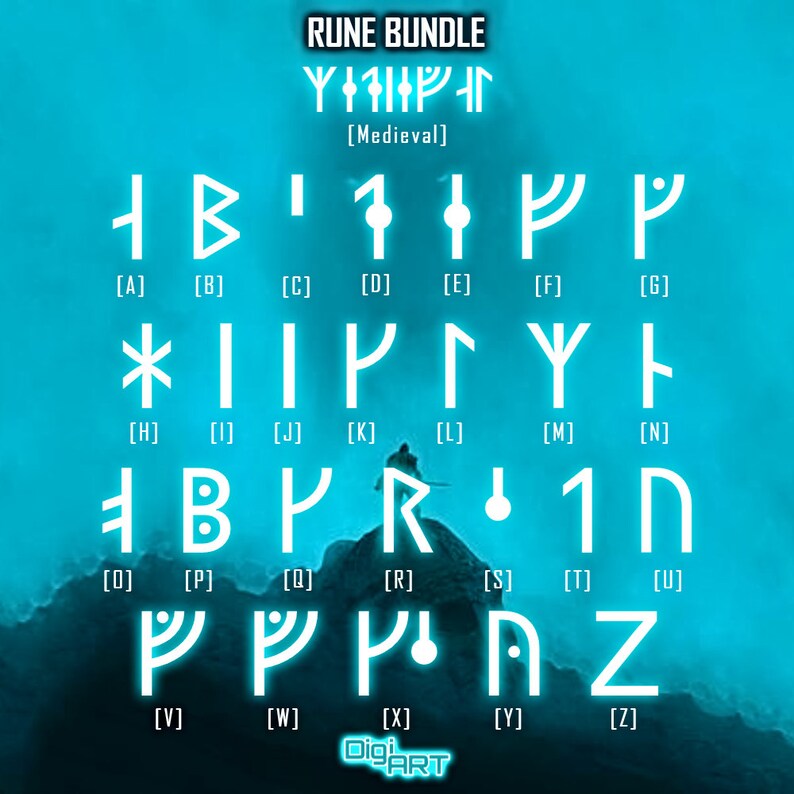 Runic Font Bundle Nordic Font Norse Font Svg Rune Font - Etsy UK