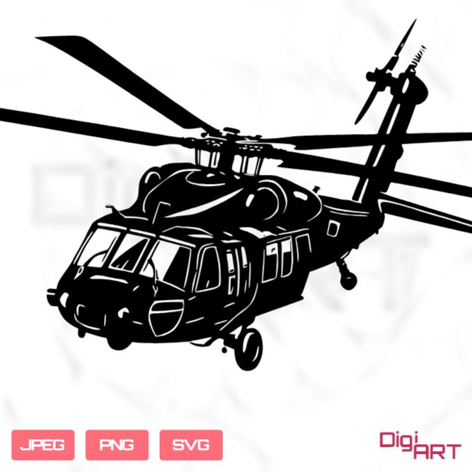 Blackhawk Helicopter SVG: Military Aviation Art (digital Download) - Etsy