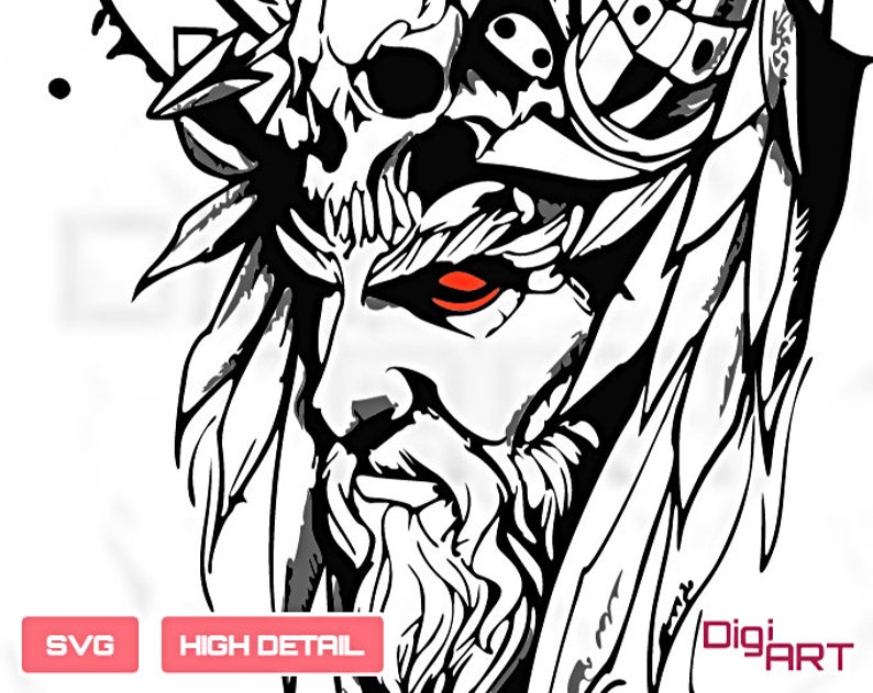 Viking Rune God SVG, Viking, Warrior, Vector File, Decal, Instant ...