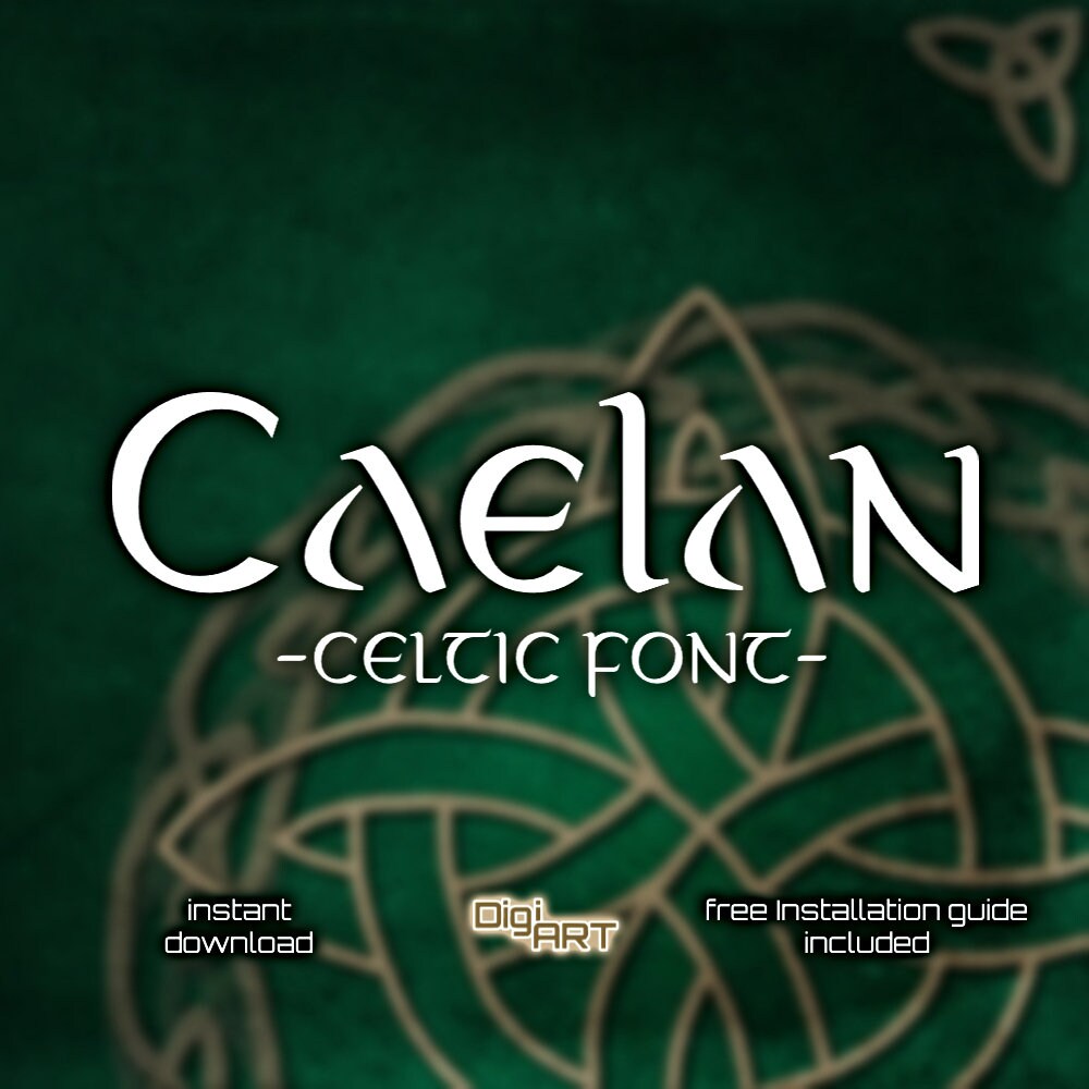 Caelan Font Celtic Font Nordic Font Norse Font Svg Rune Font Viking ...