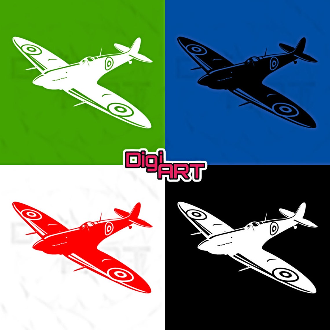RAF Spitfire Silhouette SVG Royal Air Force Military Armed - Etsy UK