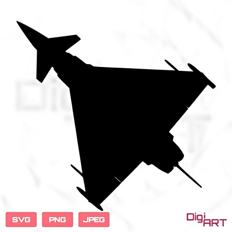 RAF Typhoon Silhouette SVG Royal Air Force Military Armed - Etsy UK