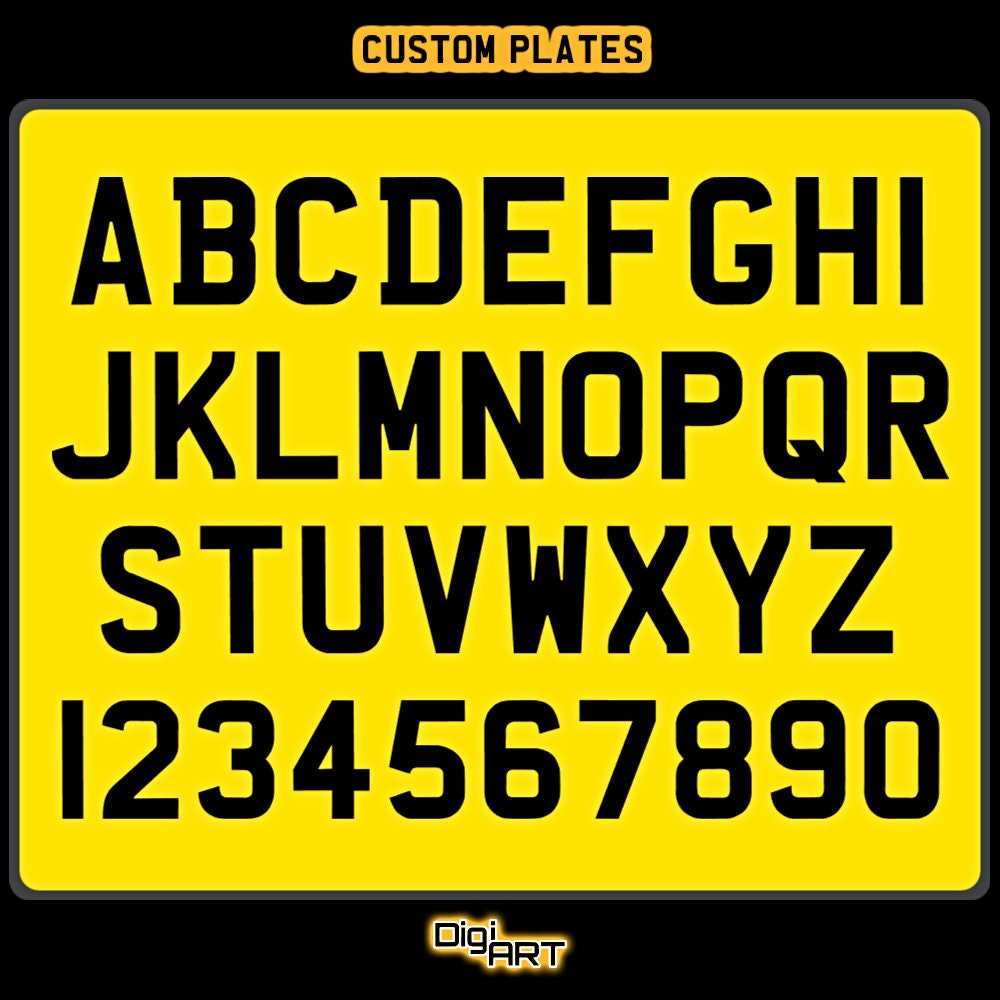 Custom Plates Modern Font Personalised Number Plate, Automotive, Cars ...