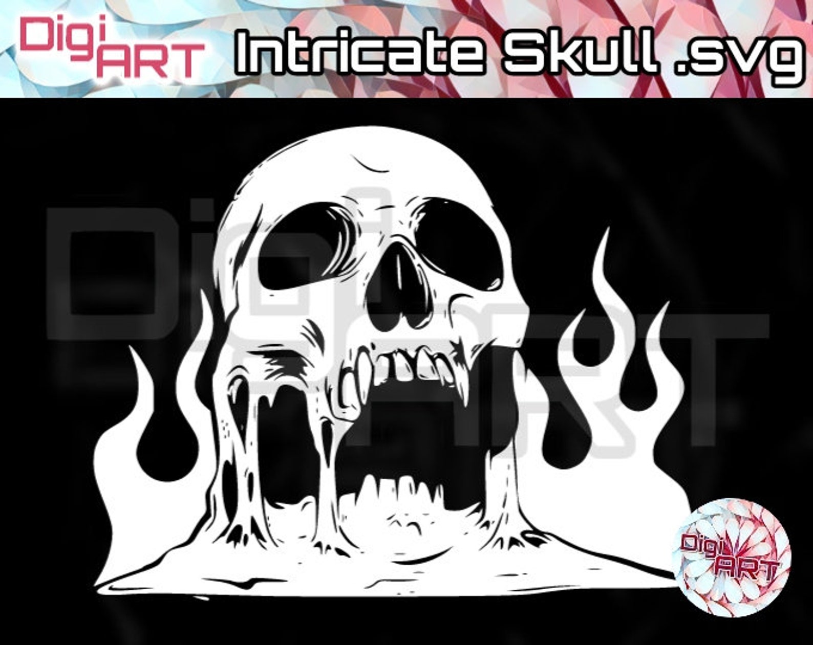 Intricate Skull Skull Svg Gothic Svg Skull Wrap Svg Skull - Etsy
