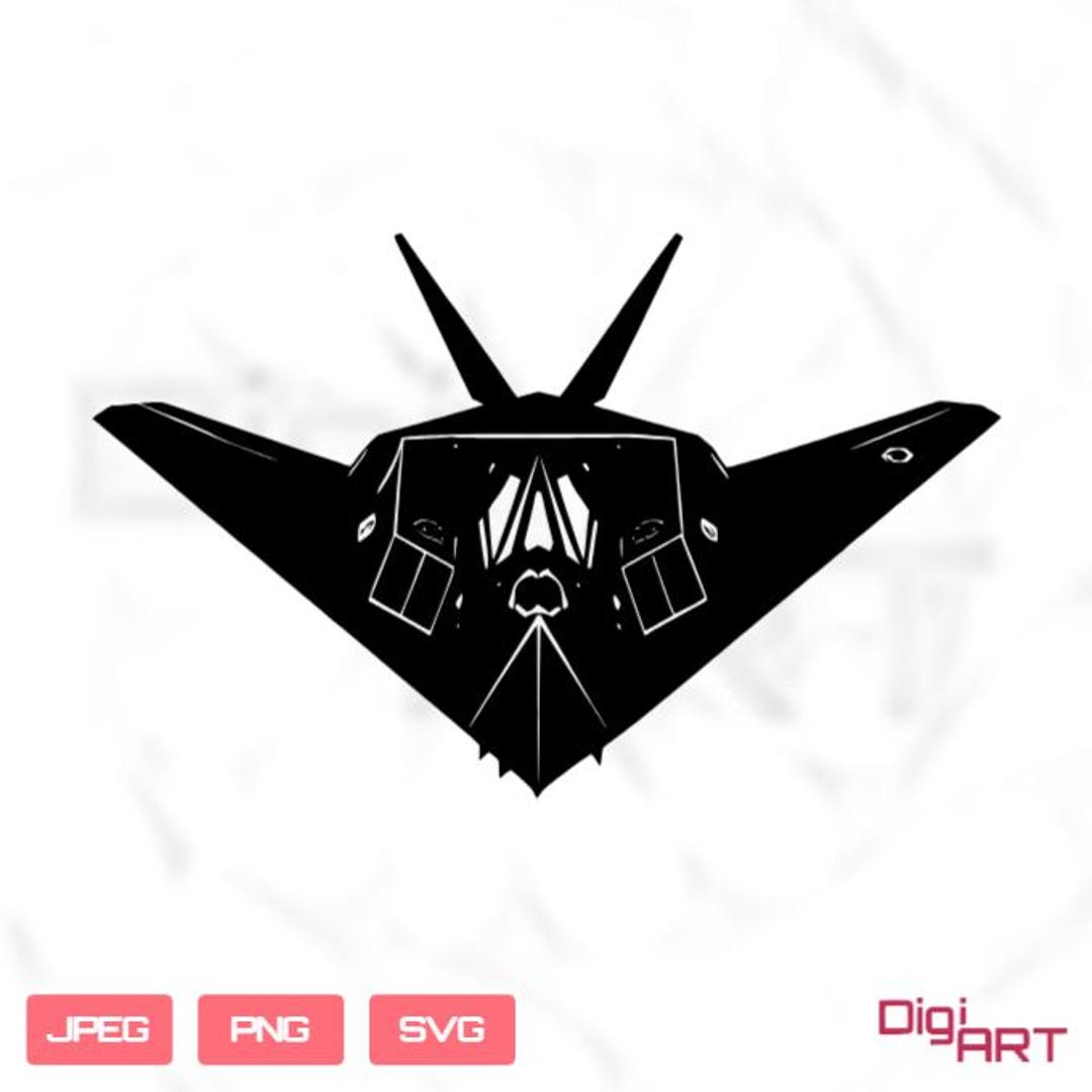 F-117 Nighthawk Silhouette SVG: US Air Force Aviation Art (instant ...