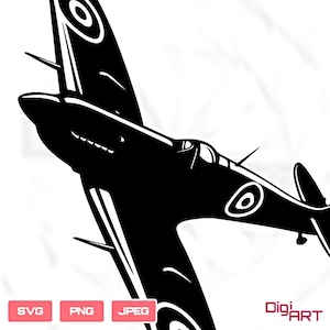 RAF Spitfire Silhouette SVG Royal Air Force, Military, Armed Forces ...