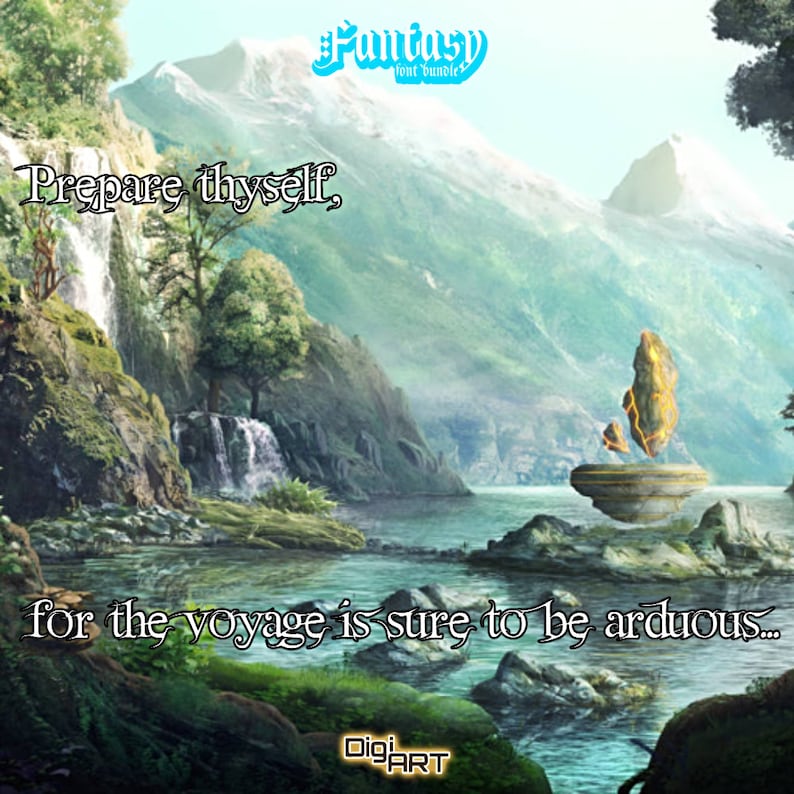 Fantasy Font Bundle: Medieval, Viking, Elven Fonts (digital Download ...