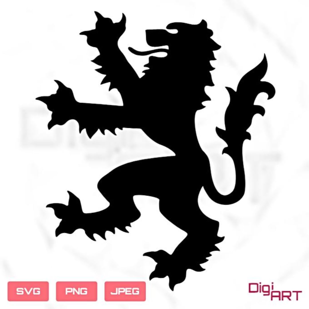 Rampant Tiger Heraldry Svg | Medieval History, Military Coat of Arms ...