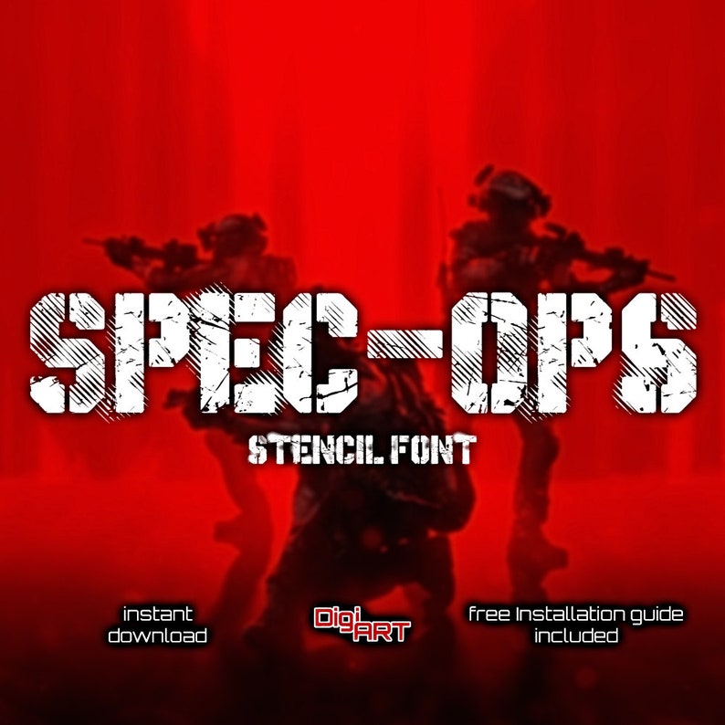Spec-ops Font Instant Download, Military Font, Fantasy Font, Funky ...